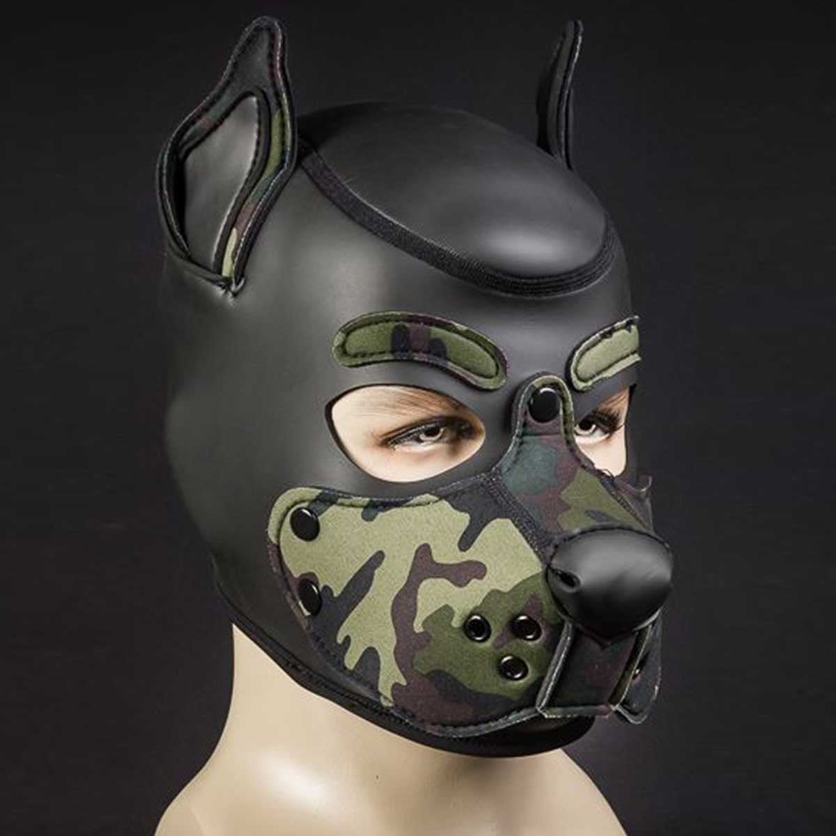 Mr S Leather Neoprene K9 Puppy Hood Black Camo – FETCH